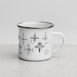 SIMBI | SIM'BI Haitian Vodou Vèvès Enamel Mug **medium Size** | Haitian ...