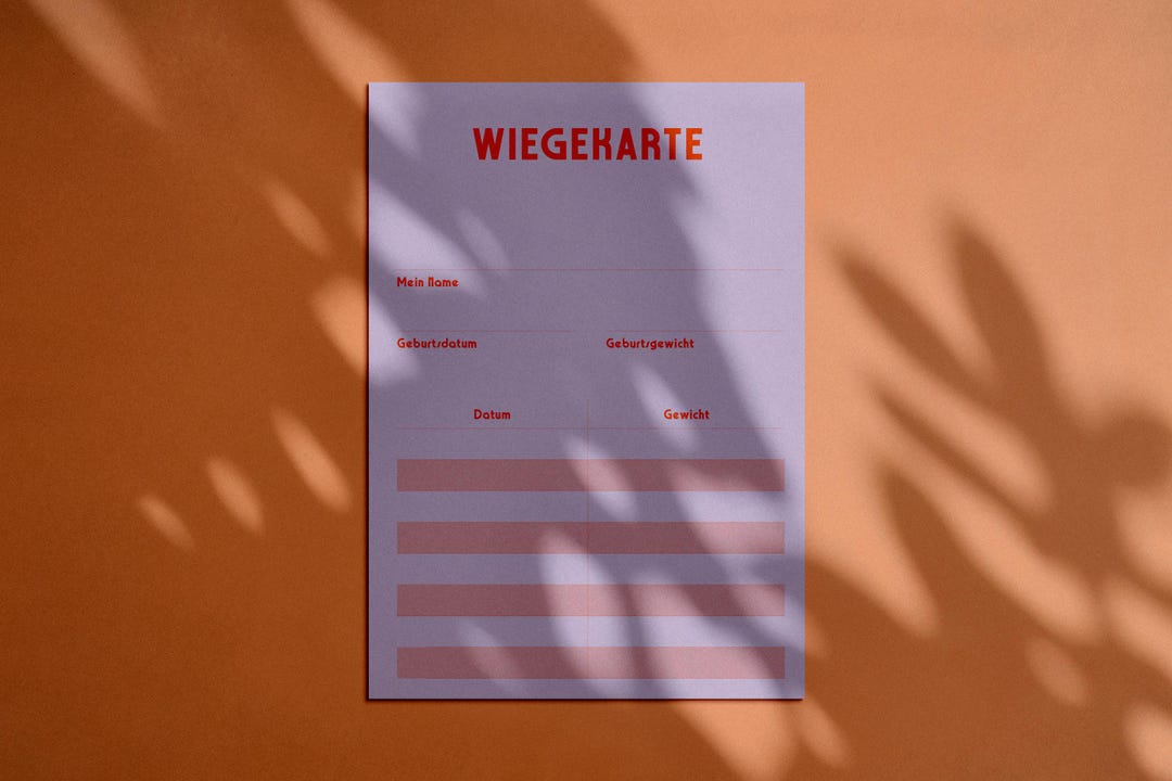 WEIGHING CARD IN A COOL DESIGN: A Special Memory for Midwives and Proud ...