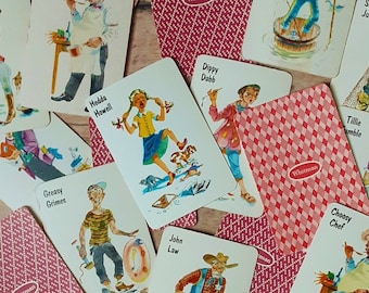 Old Maid Playing Game Cards | Vintage Reproduction - Etsy