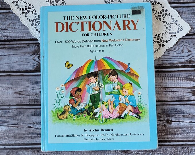 The New Color Picture Dictionary for Children 1977, Vintage Hardcover ...