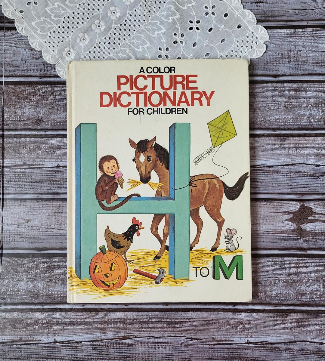 A Color Picture Dictionary for Children, 1972, Vintage Book for Kids ...