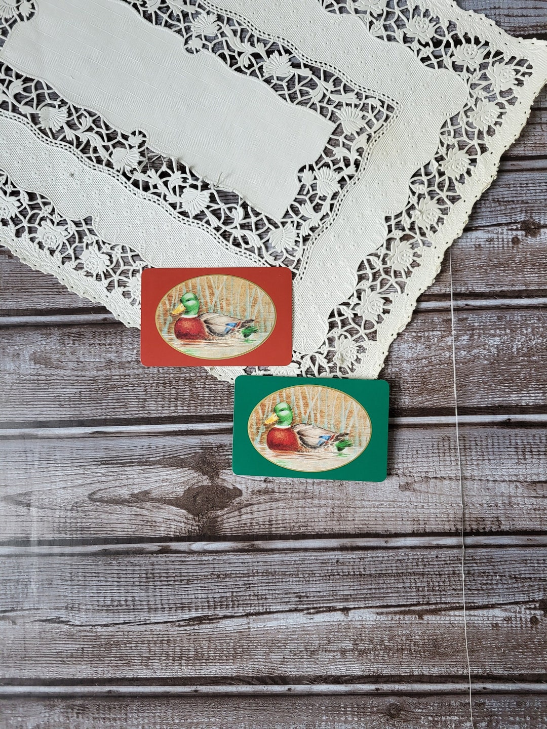 Retro Playing Cards, Set of 2, Duck Playing Cards, Junk Journal ...