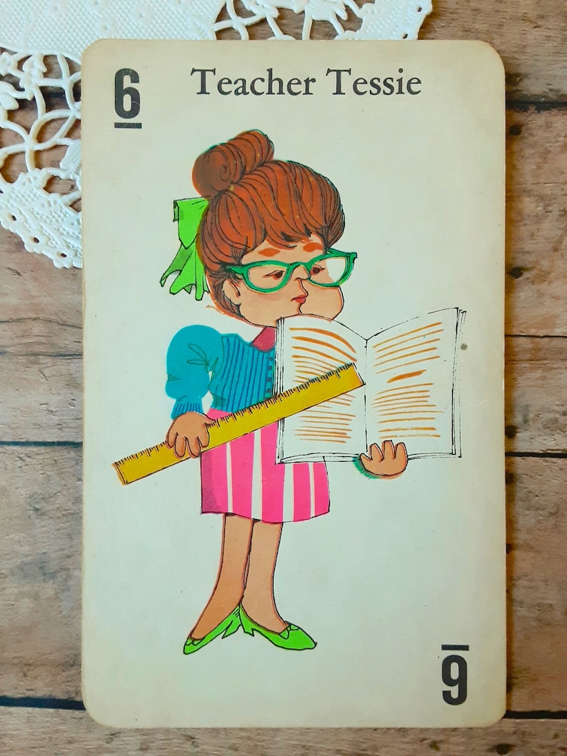 Vintage Old Maid Cards JUMBO Retro Game Ephemera Junk - Etsy