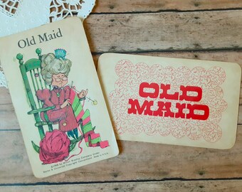 Old Maid Playing Game Cards Vintage Reproduction - Etsy