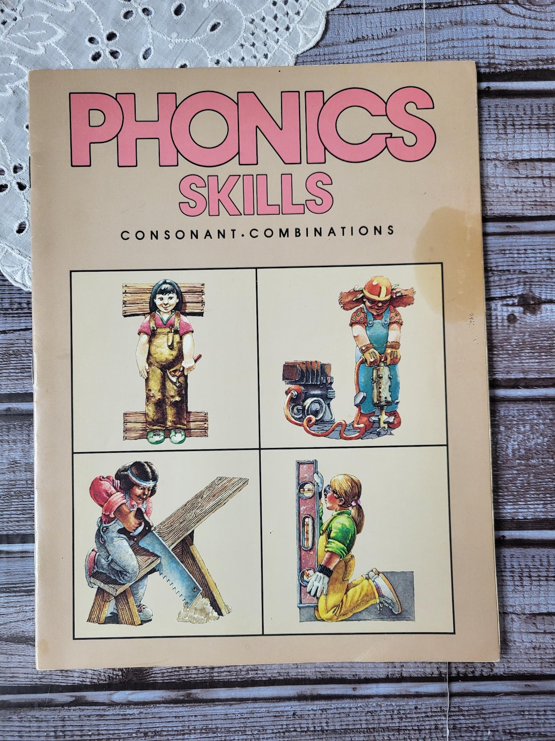 Vintage Activity Book for Kids, 1985, Phonics Skills Workbook, Junk ...