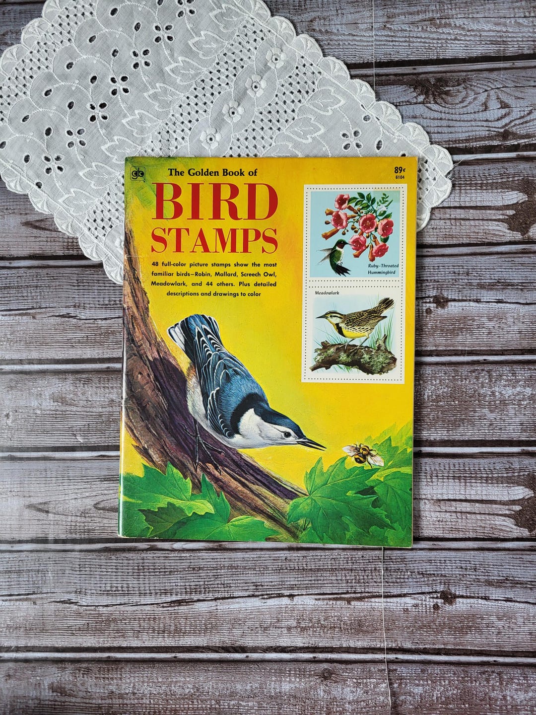 Bird Stamps Coloring Book, Unused, 1980, Vintage Bird Book, Activity ...