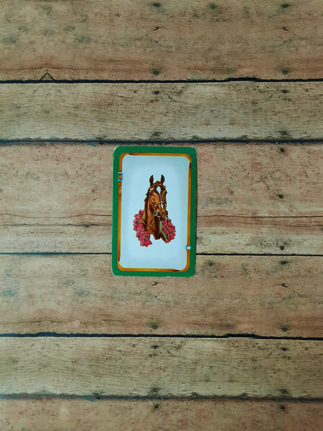 Vintage Playing Card, Junk Journal Element, Pen Pal Supplies, Horse ...