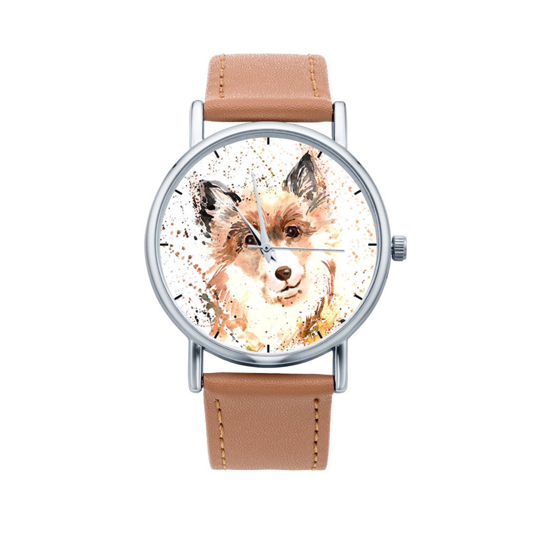 Watch on Leather Strap DOG Wristwatch Customized Anniversary - Etsy