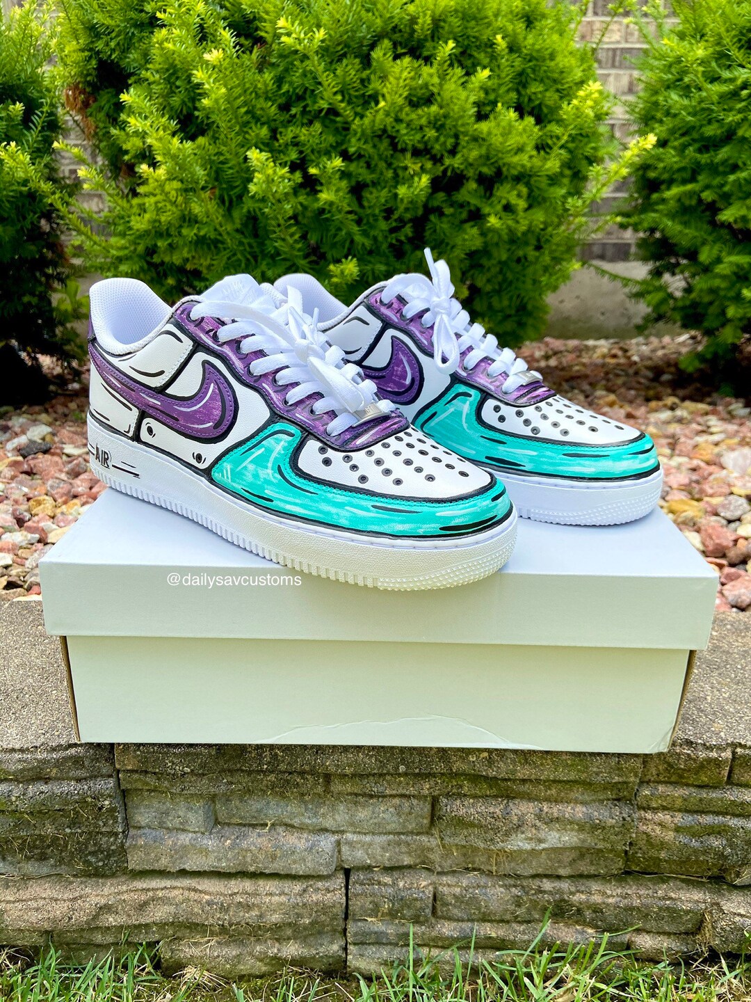 Cartoon Air Force 1 Customs, Custom Air Force 1 Cartoon - Etsy