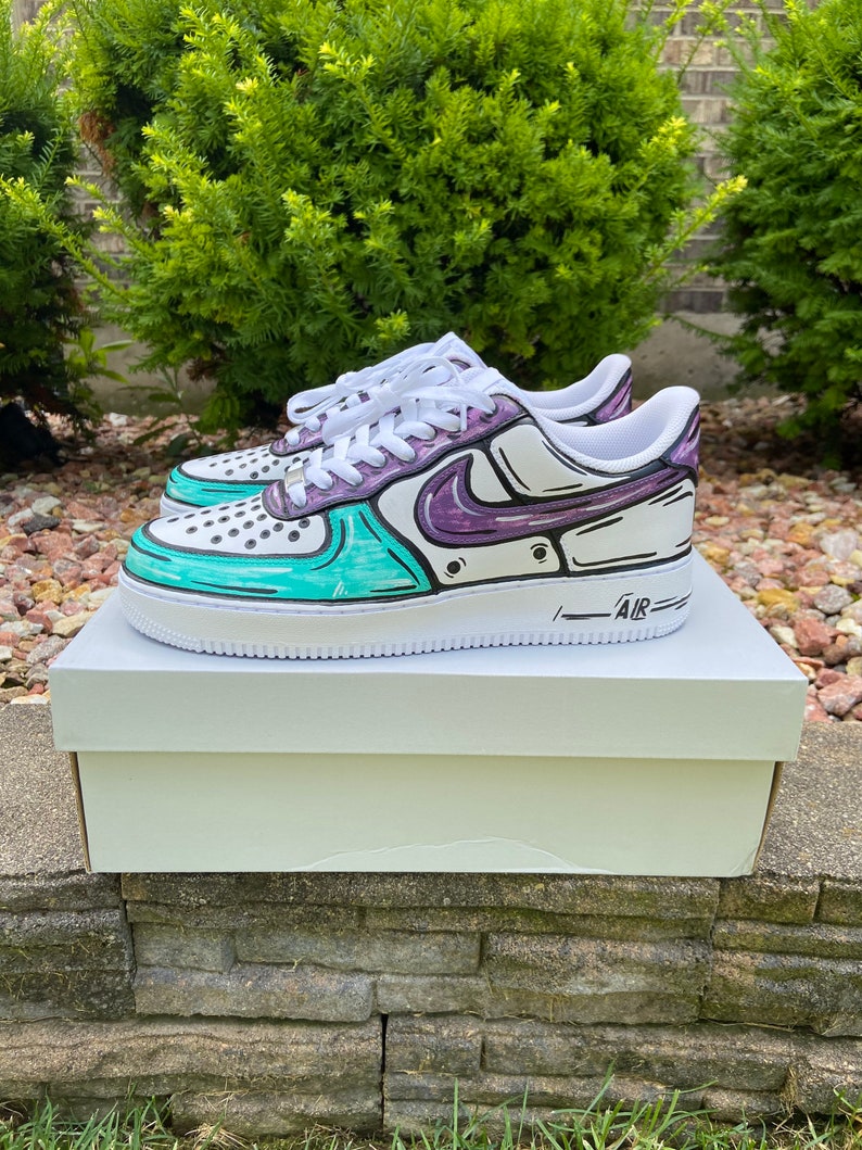 Cartoon Air Force 1 Customs Custom Air Force 1 Cartoon - Etsy