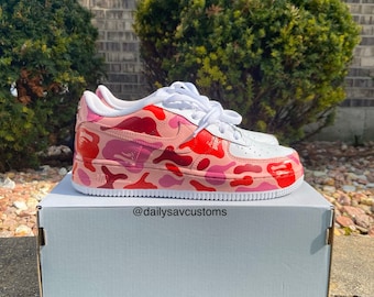 Bape Air Force 1 Custom half Bape Air Force 1 Bape Custom | Etsy