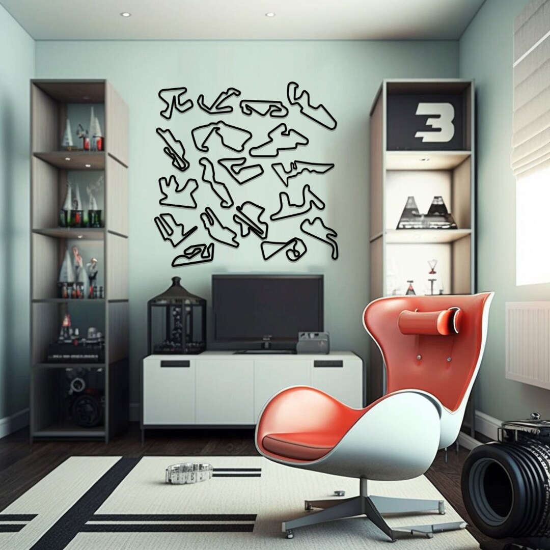 Moto GP Wall Art Circuits Race Track / Any Race Track Formula 1 en 3D ...