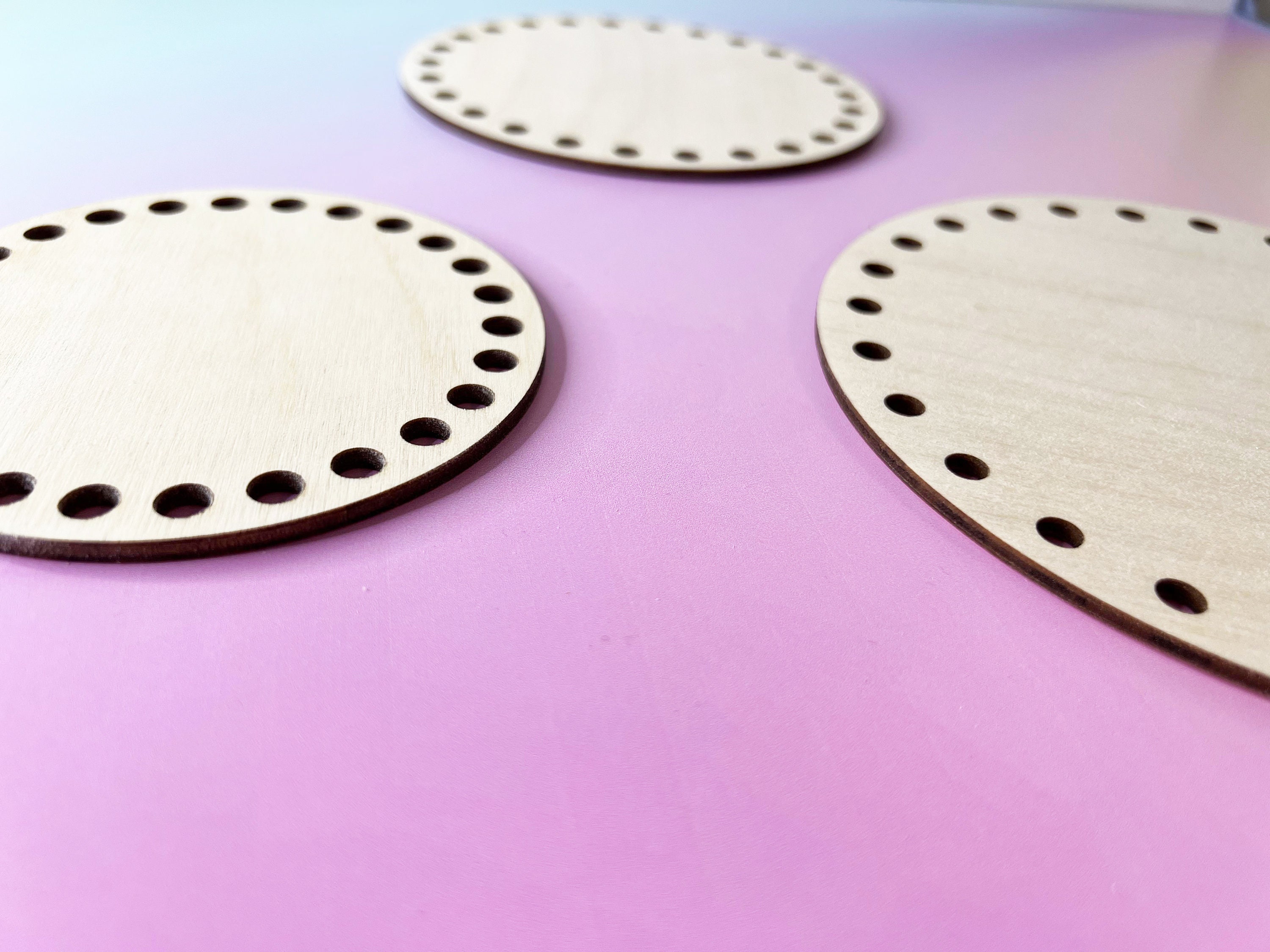 Circular Wooden Base for Crochet Basket Projects - Make Your Own ...