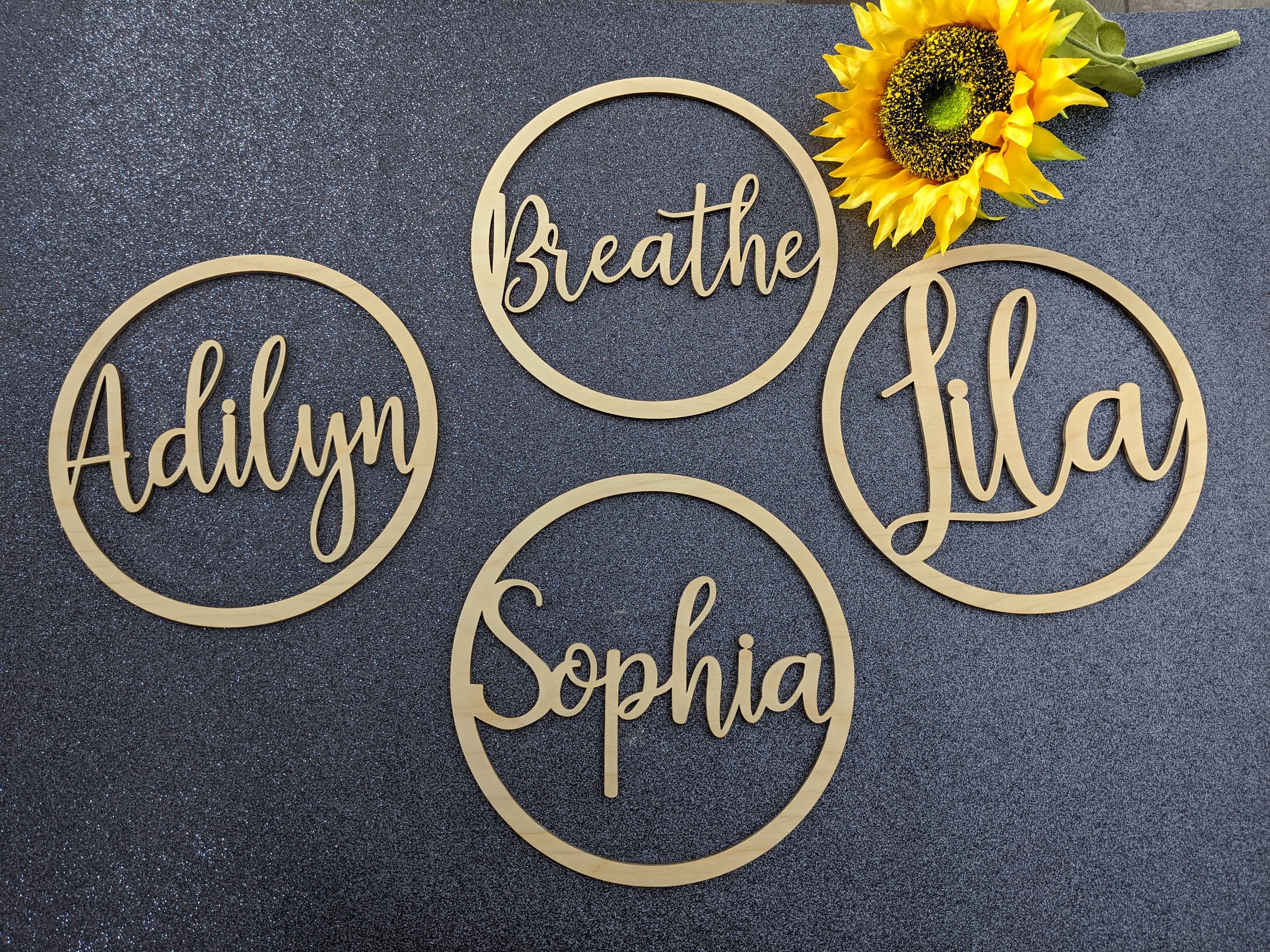 Personalised Name Heart Shape Hoop Any Colour Circle Name - Etsy UK