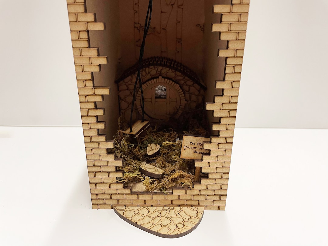 Hobbit / LOTR Themed Book Nook Shelf Insert - DIY Alley Book Nook Kit ...