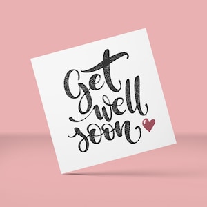 Get Well Soon Card, Feel Better Soon Card, Wishing You A Speedy ...
