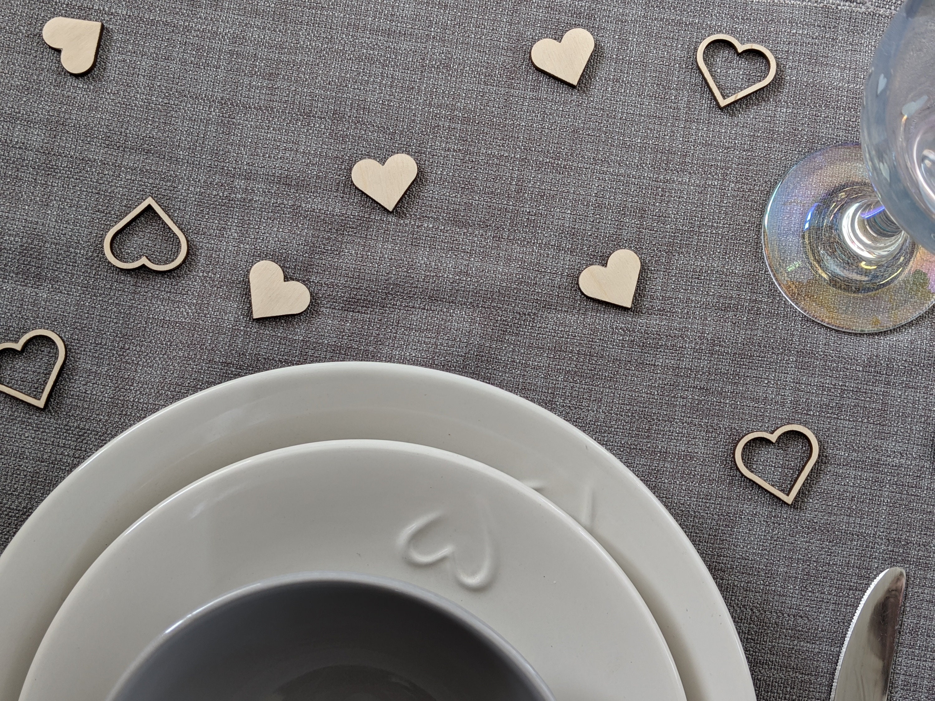 Wooden Heart Table Confetti Two Sizes, Inside and Outside Wedding Heart ...