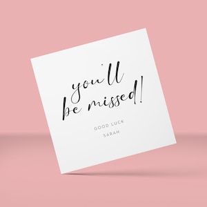 You'll Be Missed, Good Luck Card, Best of Luck, New Job Card ...