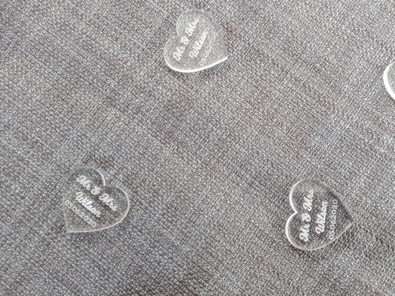 Personalized Wedding Table Confetti Personalised Hearts - Etsy UK