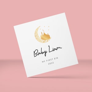 Personalised First Eid Card, First Eid Card, 1st Eid Mubarak Card, Eid ...