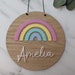 Customisable and Personalised Wooden Rainbow Plaque With Pastel Acrylic ...