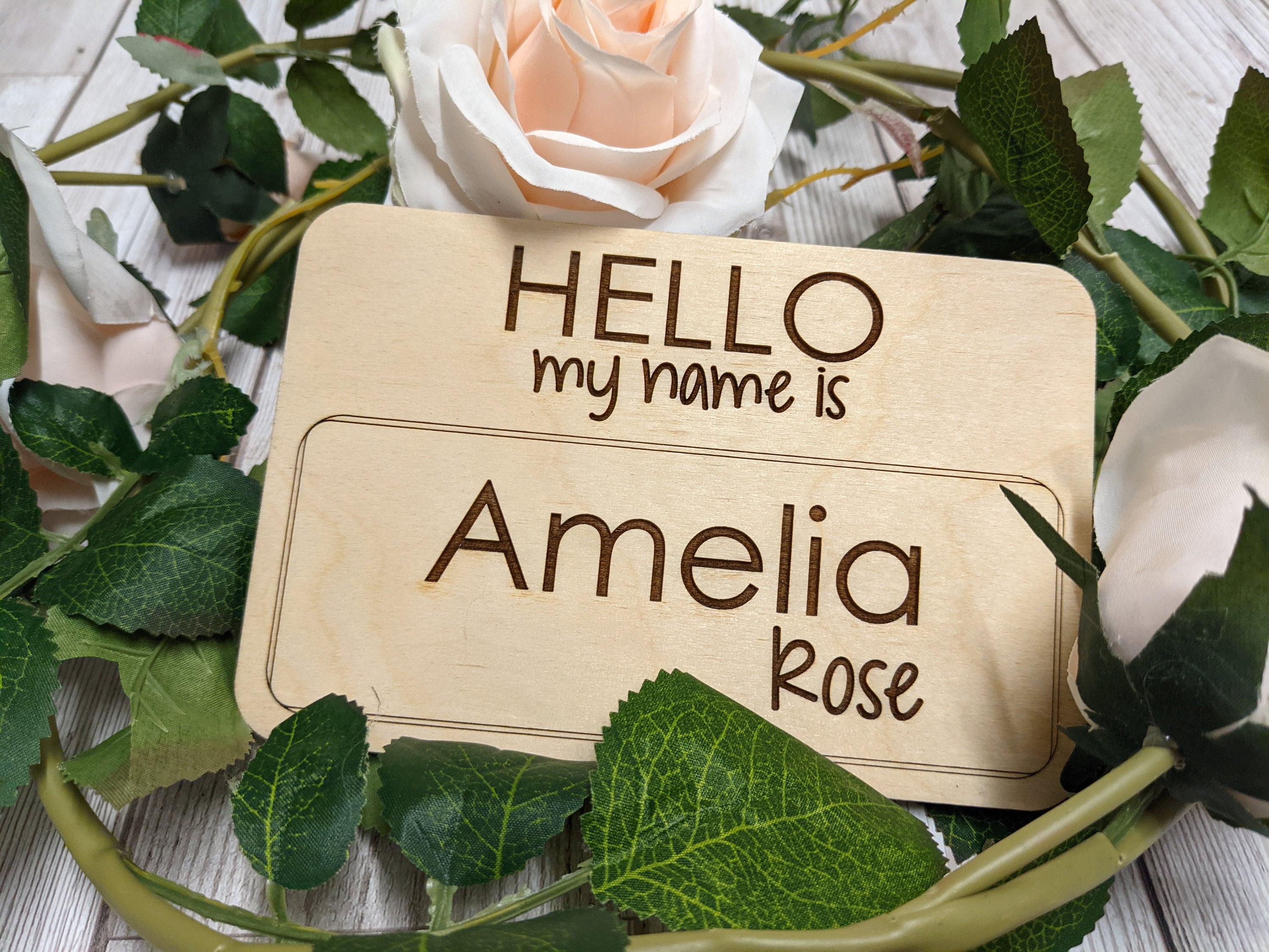 Hallo mein Name ist Baby Name Zeichen Baby Name Zeichen | Etsy