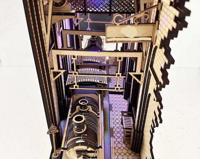 Train Platform Themed Book Nook Shelf Insert DIY Alley Book Nook Kit ...