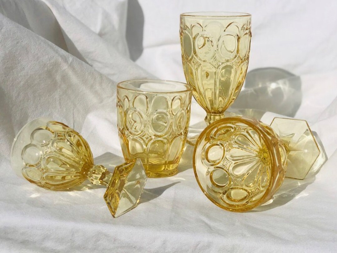 Vintage Fostoria Moonstone Yellow Glassware, Various Styles Available ...