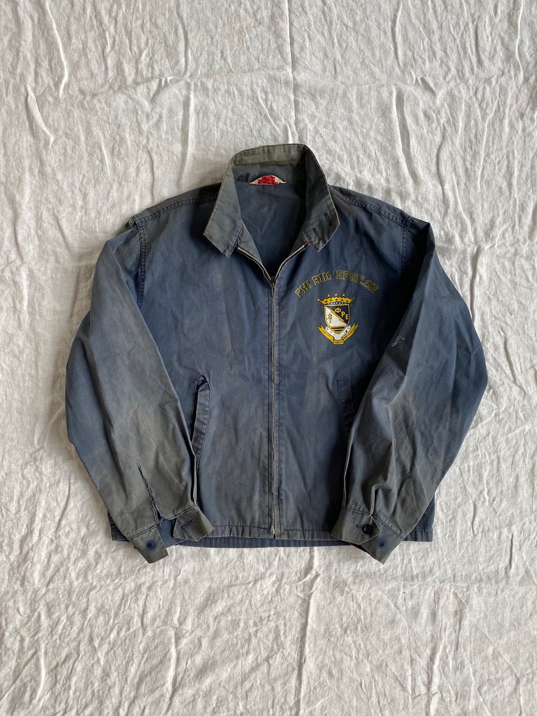 Med Vintage Harrington Frat Jacket - Etsy