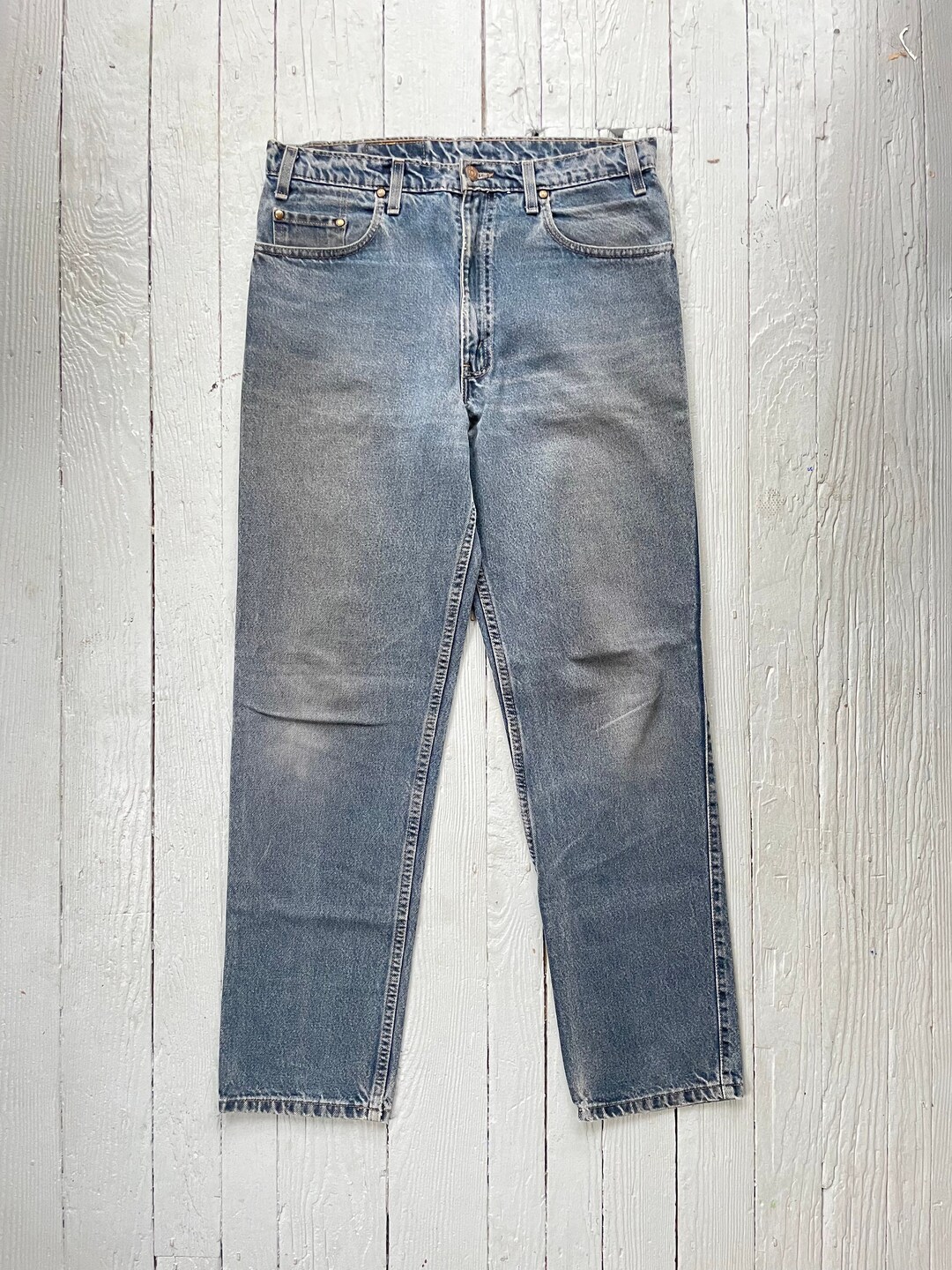 33x31 Vintage 70s Orange Tab Faded Indigo Levis Made in USA - Repaired ...