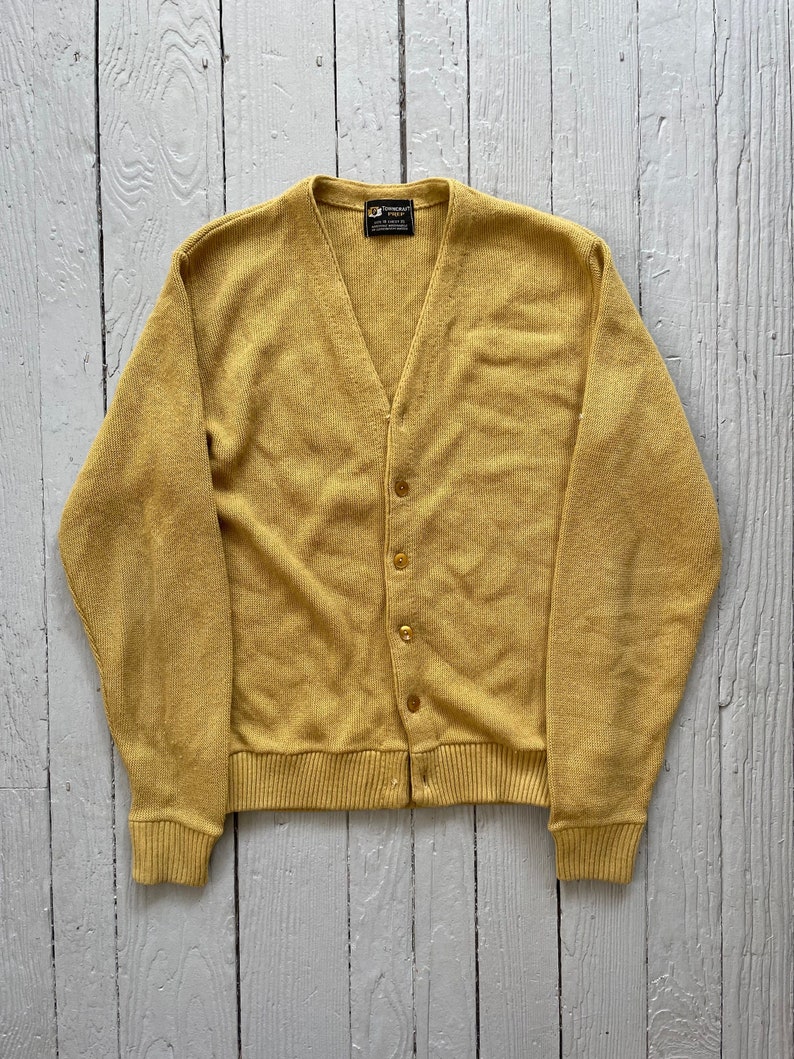 Small Vintage Tan Towncraft Prep Cardigan - Etsy