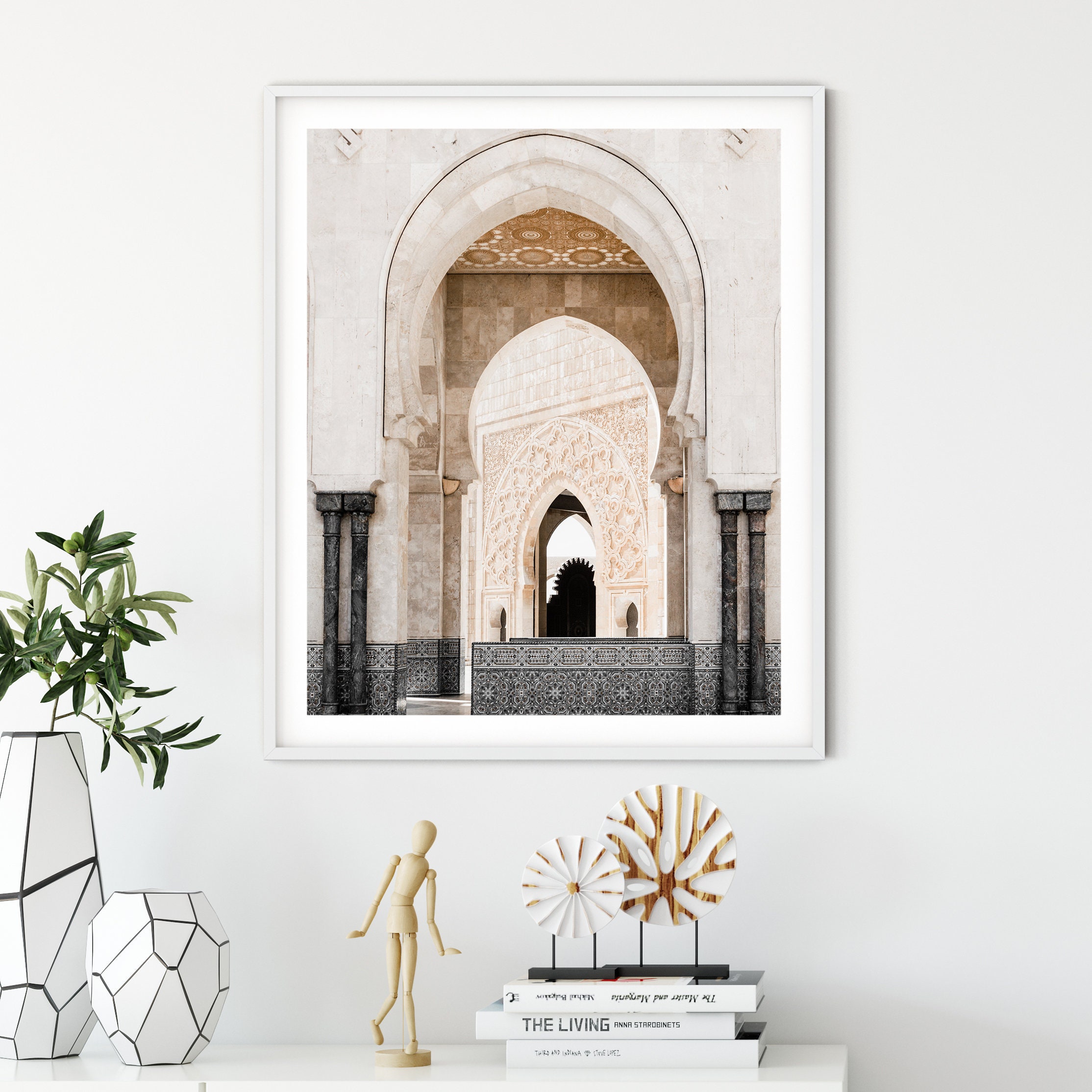 Moroccan Arch Print, Black and White Wall Art, Boho Art Print, Travel ...