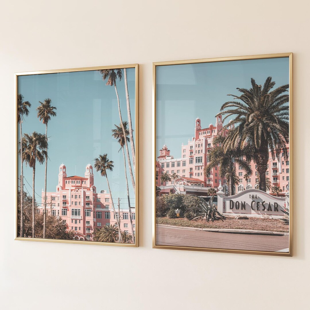Don Cesar Photography Print Set of 2, St. Petersburg Florida, St. Pete ...