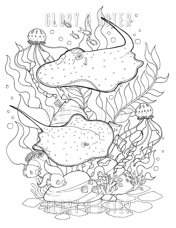 Sting Ray Coloring Page