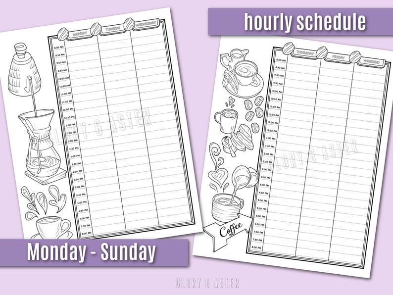 Coloring Planner Printable Planner Weekly to Do List Goal Planner ...