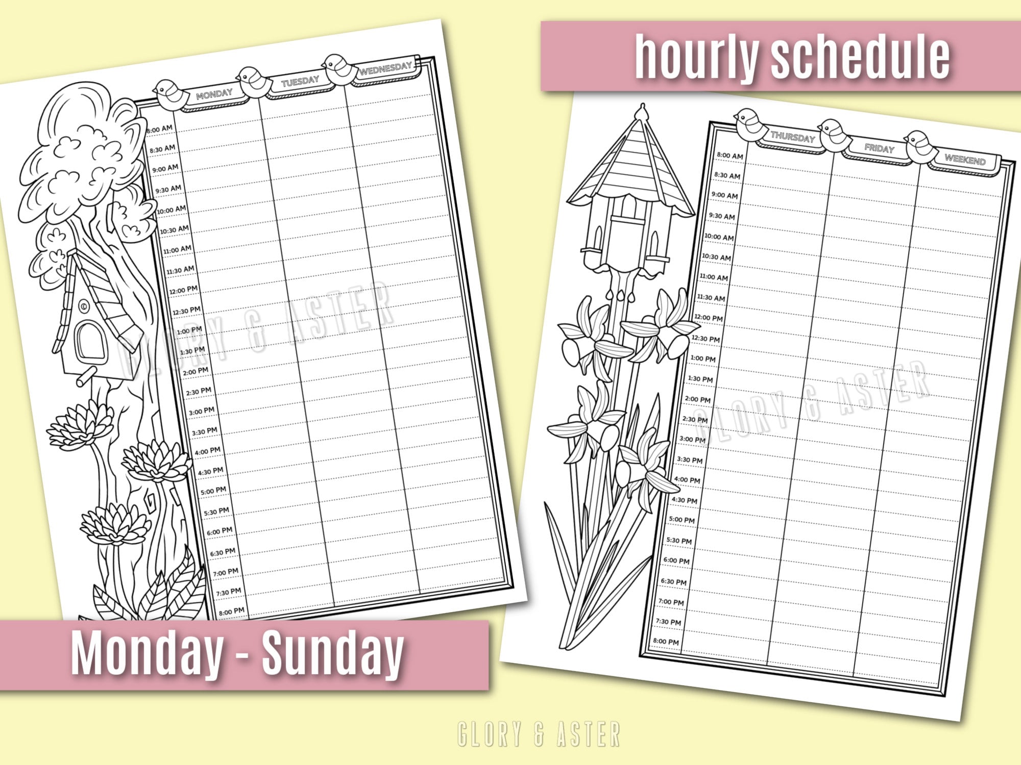Coloring Planner Printable Planner Weekly to Do List Goal Planner ...