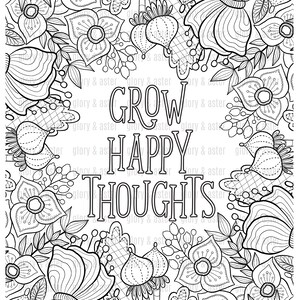 Motivational Flower Coloring Book Printable Adult Coloring - Etsy