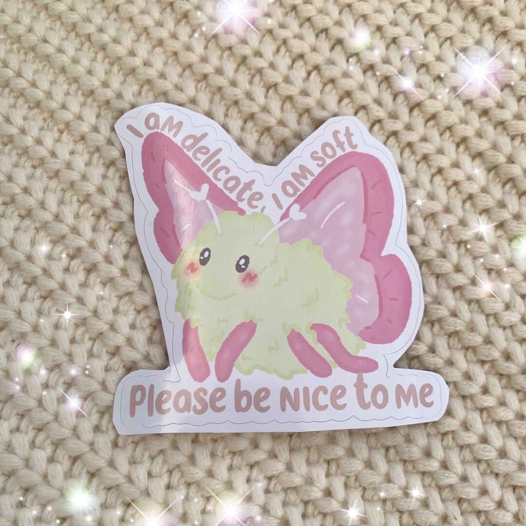 Cute Milkshake Moth Sticker | Insect, Kawaii, Pastel, Rosy Maple Moth ...