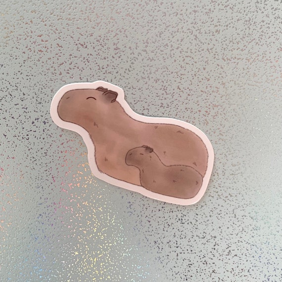 Capybara Sticker Diecut Sticker Cute Capy Animals - Etsy UK