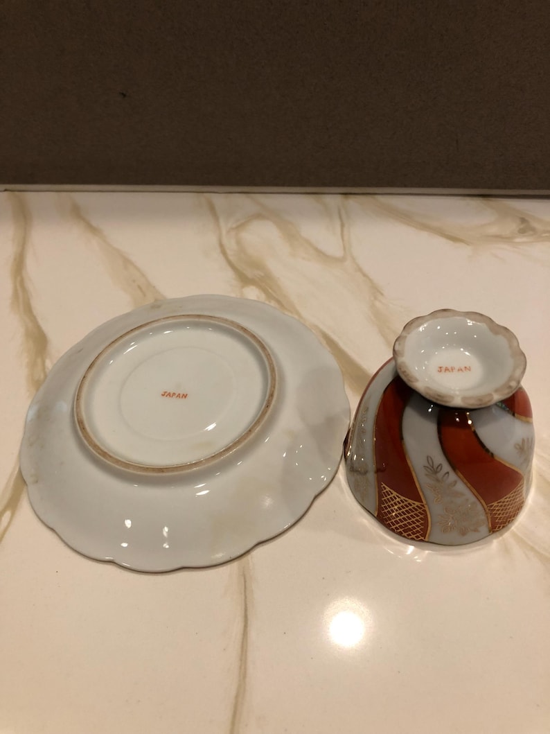 Vintage Demi Tass Cup With Fancy Handle and Saucer Made in Japan - Etsy