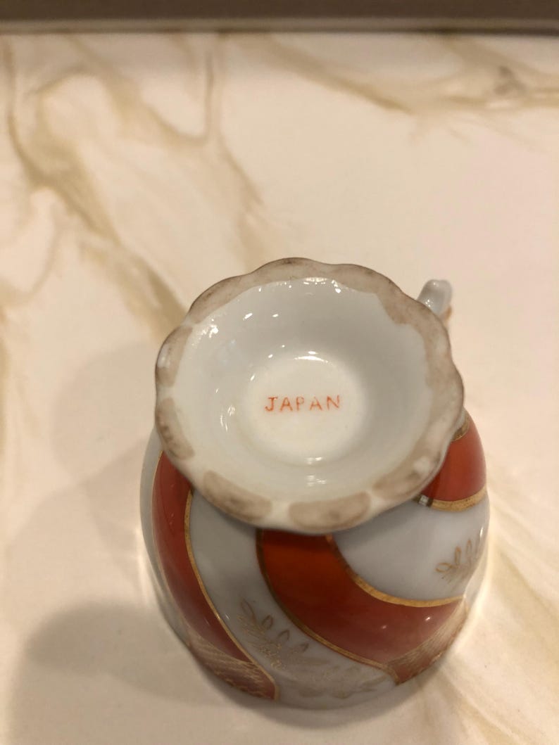 Vintage Demi Tass Cup With Fancy Handle and Saucer Made in Japan - Etsy