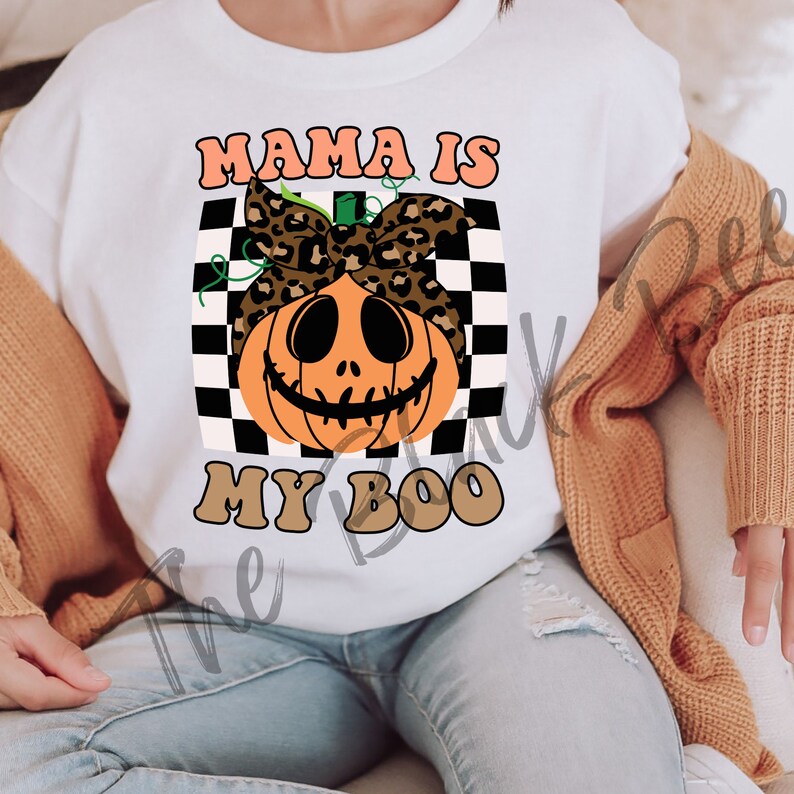 Halloween Mama is My Boo PNG - Etsy