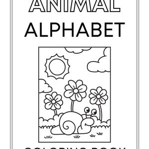 Animal Abcs Coloring Book/kids Coloring Book Printable - Etsy