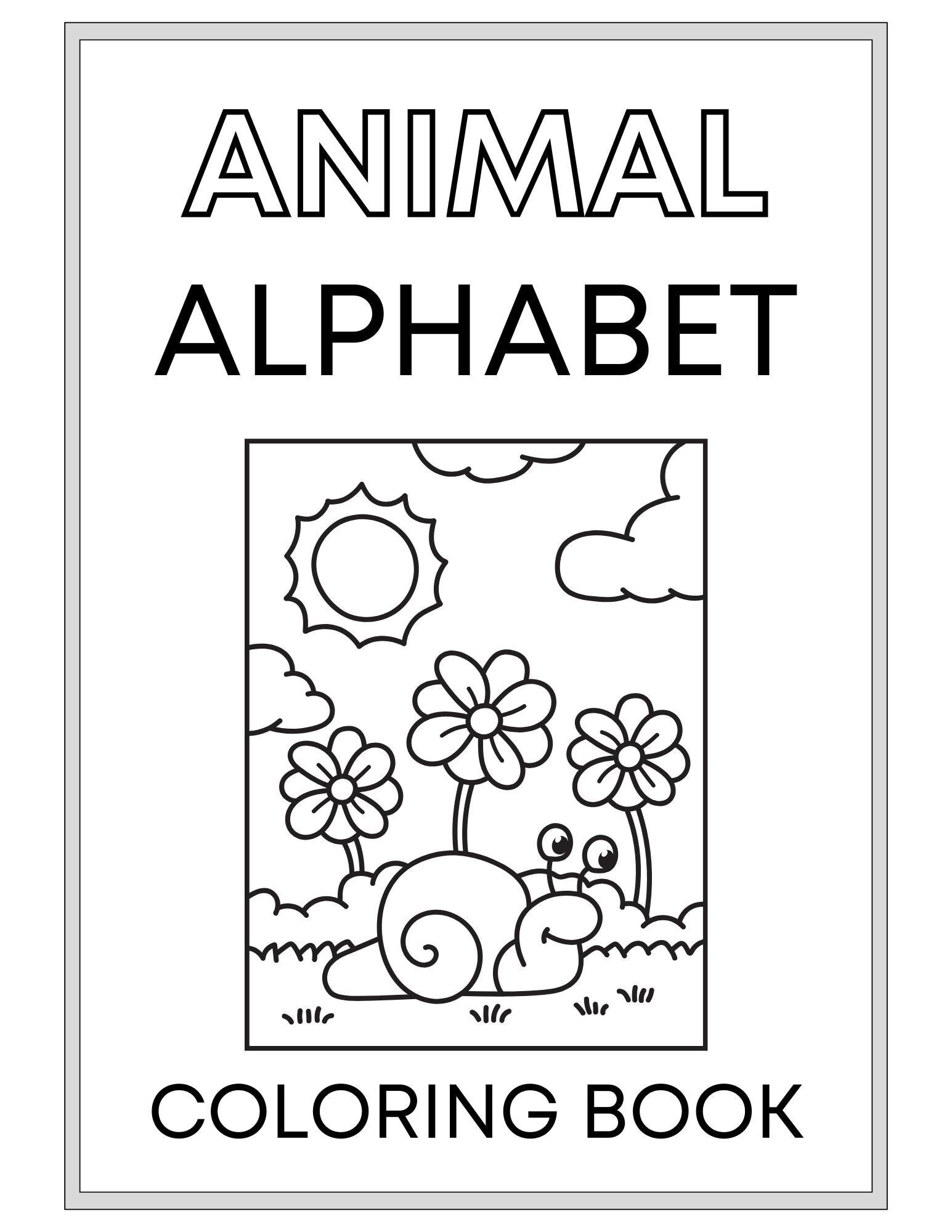 Animal Abcs Coloring Book/kids Coloring Book Printable - Etsy