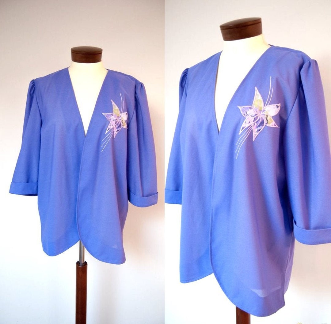 80s Duster 80s Jacket Summer Duster Lilac Duster Vintage - Etsy