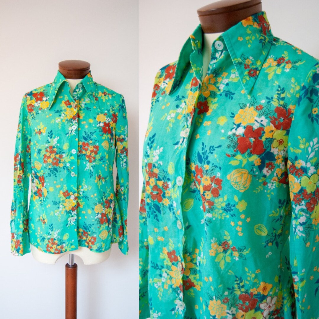 70s Shirt, 1970s Shirt, Colorful Shirt, Seventies Shirt, Vintage Shirt ...