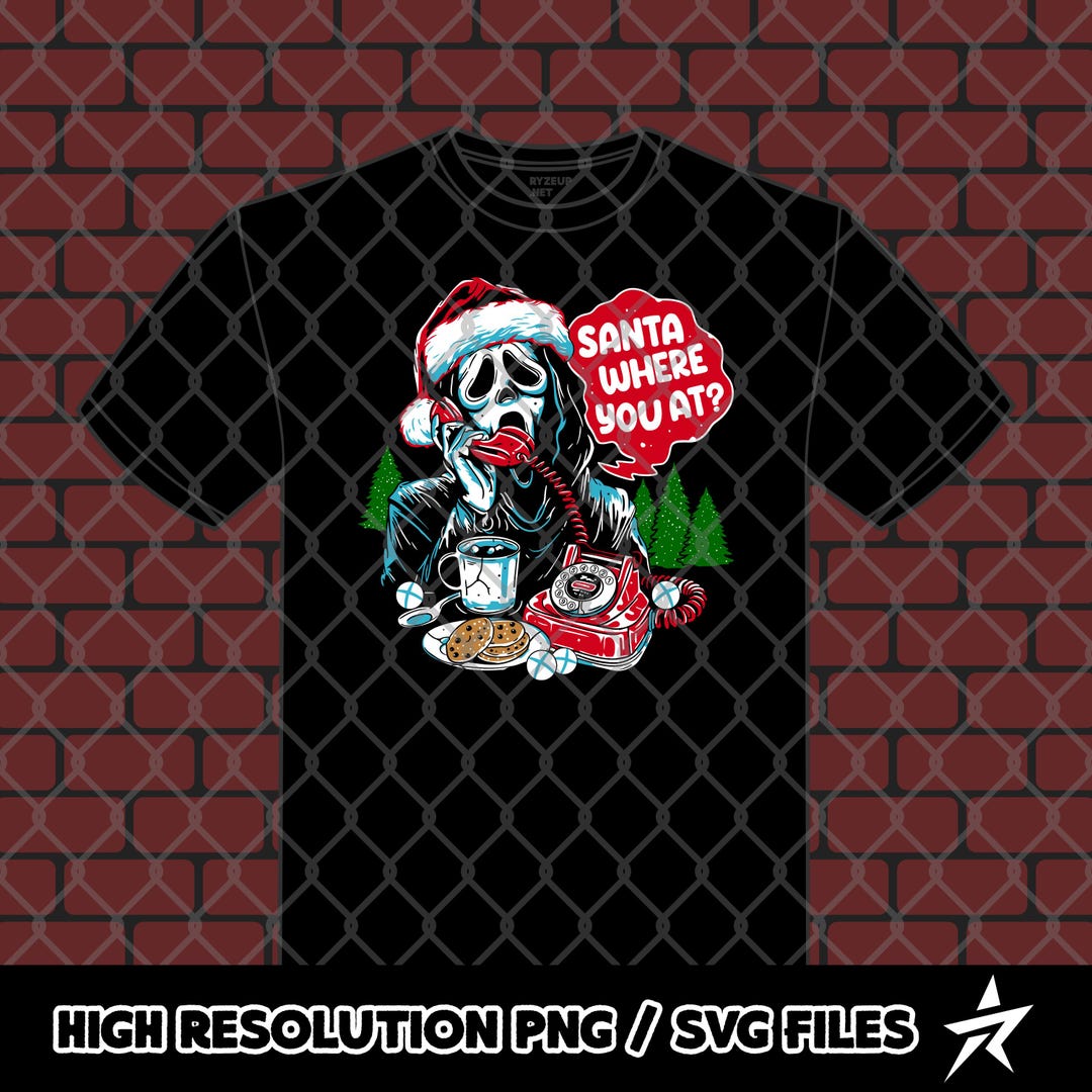 Ghostface Scream Merry Christmas SVG PNG, Funny Christmas Shirt, Xmas ...