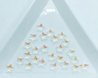 5MM Champagne Star Stars Shape Shaped Flatback Flat Back Rhinestone ...