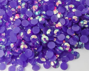 Lavender Purple AB Resin Jelly Rhinestone Rhinestones Non | Etsy