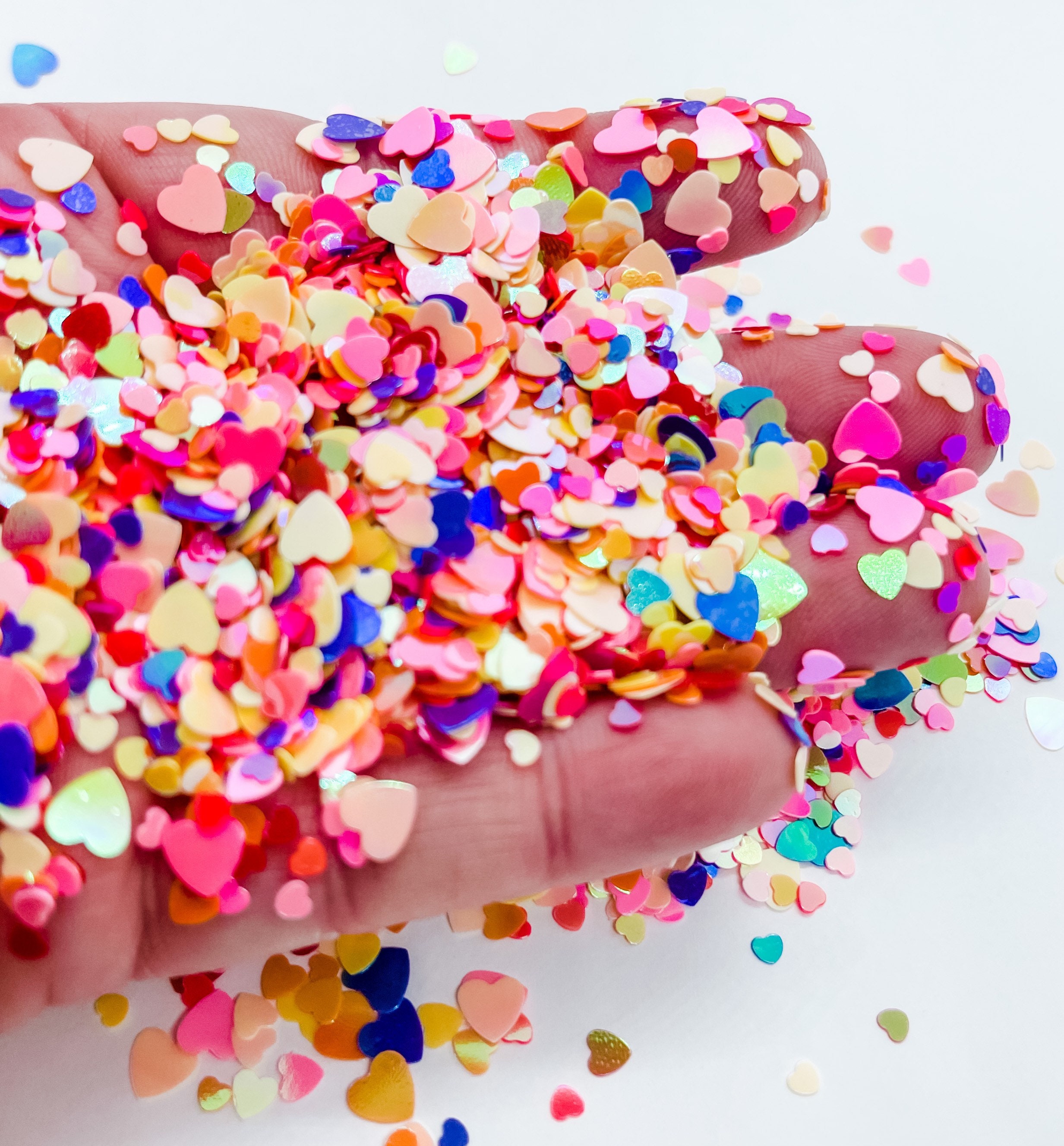 Mixed Colors and Sizes Iridescent Hearts Heart Fun Party - Etsy